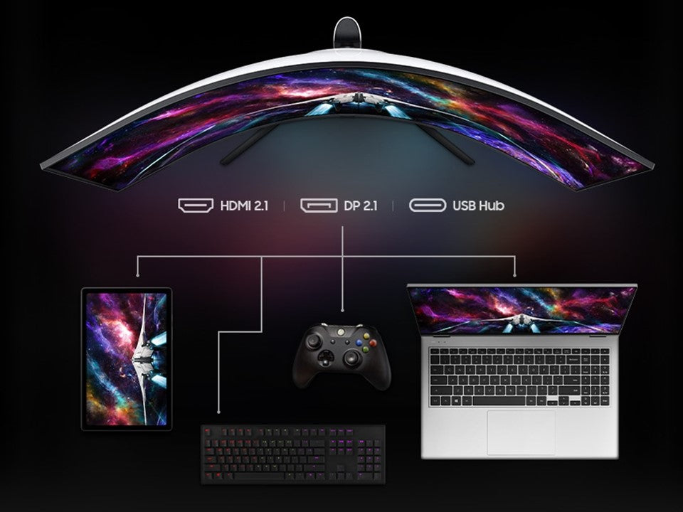 Samsung 57 inches G95NC Odyssey Neo G9 Dual Ultra HD 4K 240Hz Curved G ...